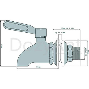 Beverage Dispenser Replacement Spigot with Anti-Clogging Cap, Stainless Steel Polished Finished, Water Dispenser Replacement Faucet, fits Berkey and other Gravity Filter systems as well