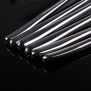 Korean Stainless Steel Rice Soup Iced Tea Spoon Coffee Spoon Cold Drink Spoon Fruit Juice Long Ice Scoop Long handle Great Circle 6Pcs