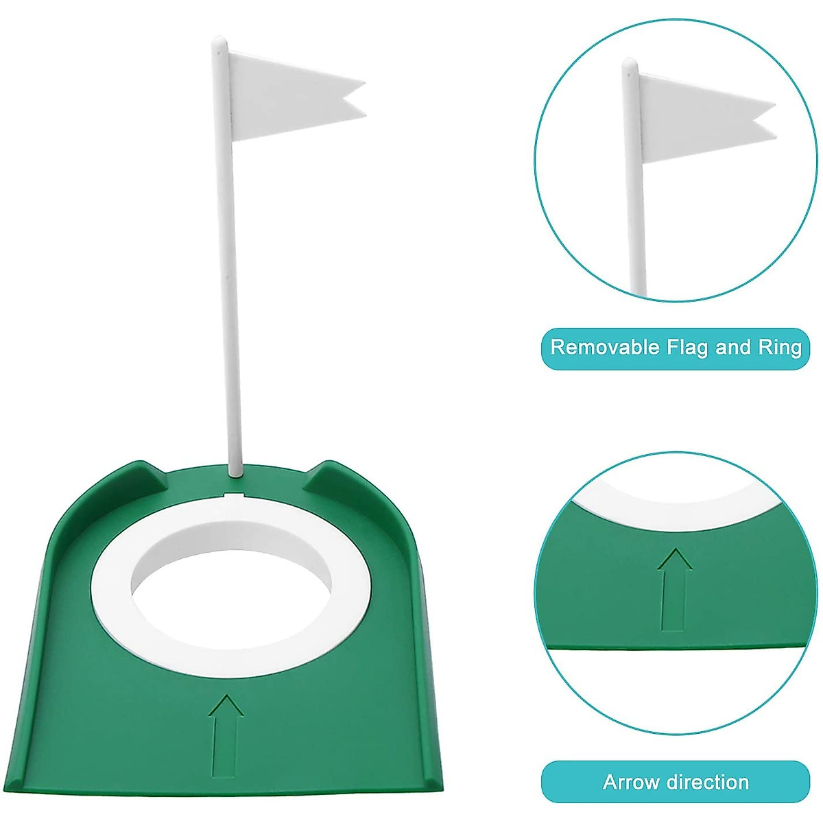 Putting Cup Indoor Outdoor Practice Training Aids with Flag Plastic Putting Cup Putting Hole Putter Regulation Cup