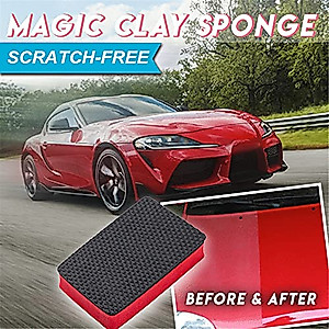 8PCS Clay Bar Sponge, Fine Grade Auto Detailing,Magic Car Pad Block Cleaning, Wax Polish Pad Tool, Kitchen Cleaning Sponge Home Cleaner, Reusable and Washable