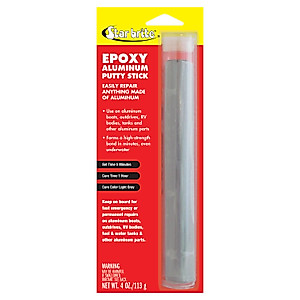 STAR BRITE Waterproof Epoxy Aluminum Putty Stick - Quick & Permanent Repairs for Boats, RVs, Outdrives, Tanks and More - Works Underwater, Easy to Use, Bonds Fast - 4 OZ (087004)