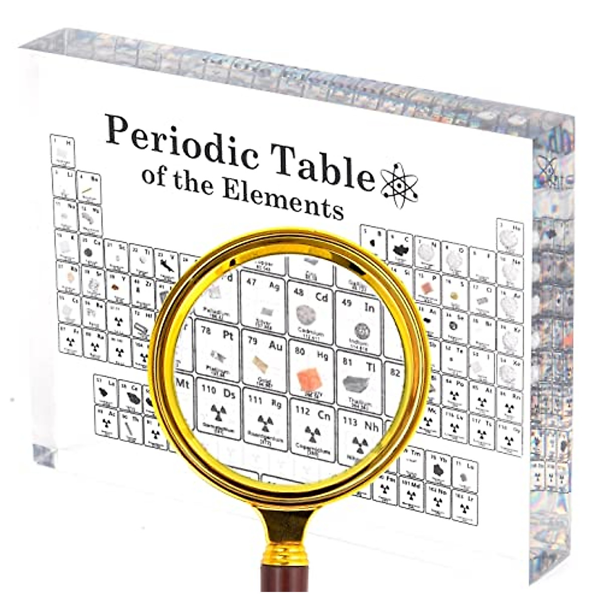 Periodic Table with Real Elements-Inside - Large Acrylic Science Periodic Table with Elements Samples 7.9 x 5 x 1 Inches Ins-PerTab-027 0