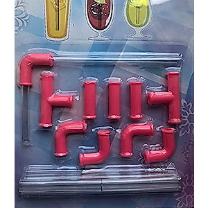 DIY Crazy Straws Connectors 21 pcs, Drinking Straws to Children play Game Straws, Cool Silly Gaming Straws