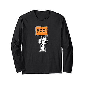Peanuts - Halloween - Snoopy Boo Sign Long Sleeve T-Shirt