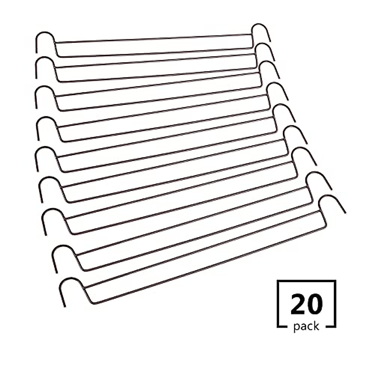 Pant Hangers for Rolling Pants Trolley 20 PCS, Bronze (Only Hangers)