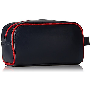 Nautica Men's Top Zip Travel Kit Toiletry Bag Organizer, red, One Size