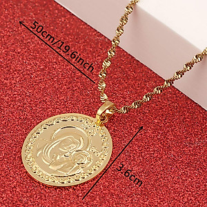Russian Virgin Mary Son Necklace Orthodox Church Jewelry Russia Greece Ukraine Jewelry