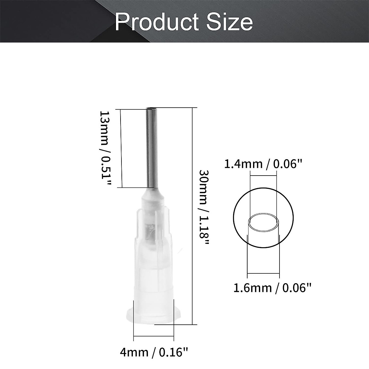 Utoolmart Industrial Dispensing Needle, Industrial Grade Blunt Needle, Stainless Steel Precision Applicator, 17G, Transparent Color, 40pcs