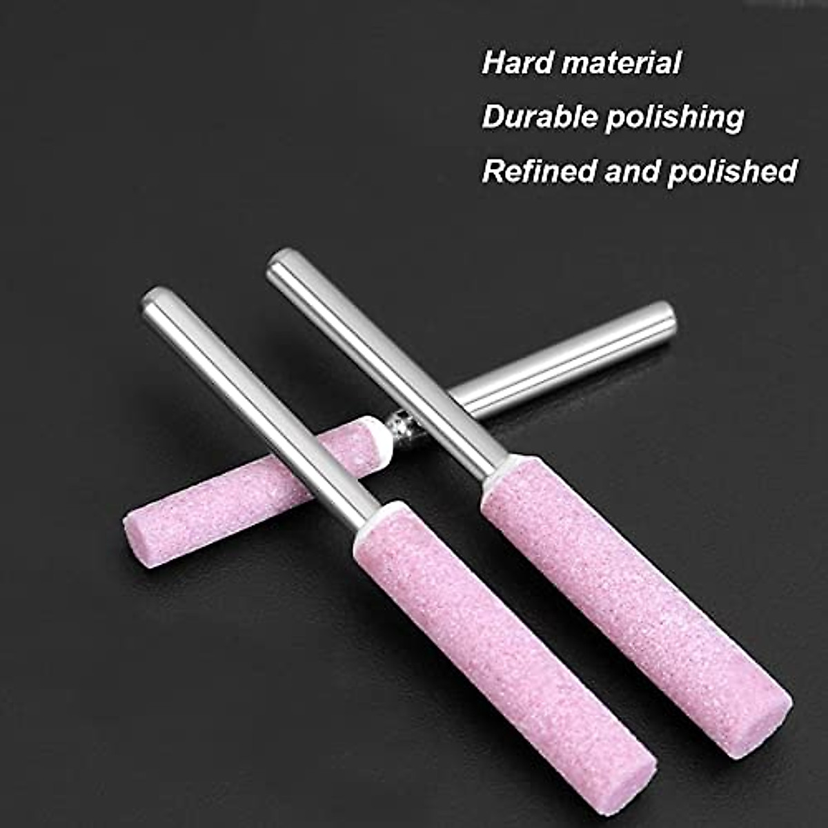 Weenkeey 9 PCS Burr Grinding Stone File Chainsaw Sharpener Stone Polishing Grinding Tool Grinding Bits for Chain Saw Stone Jewelry Wood - 5/32" 3/16" 7/32" Purple