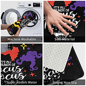 Bath Mat for Bathroom Sanderson Sisters Halloween Hocus Pocus Rugs Shower Mats Memory Foam Rug Non Slip Floor Small Carpet Soft Light Absorbent Washable for Home Hotel Decor 15.7 X 23.6 inch