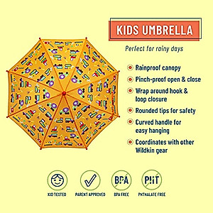 Wildkin Kids 15 Inch Backpack and Umbrella Bundle for On-The-Go Comfort (Under Construction)