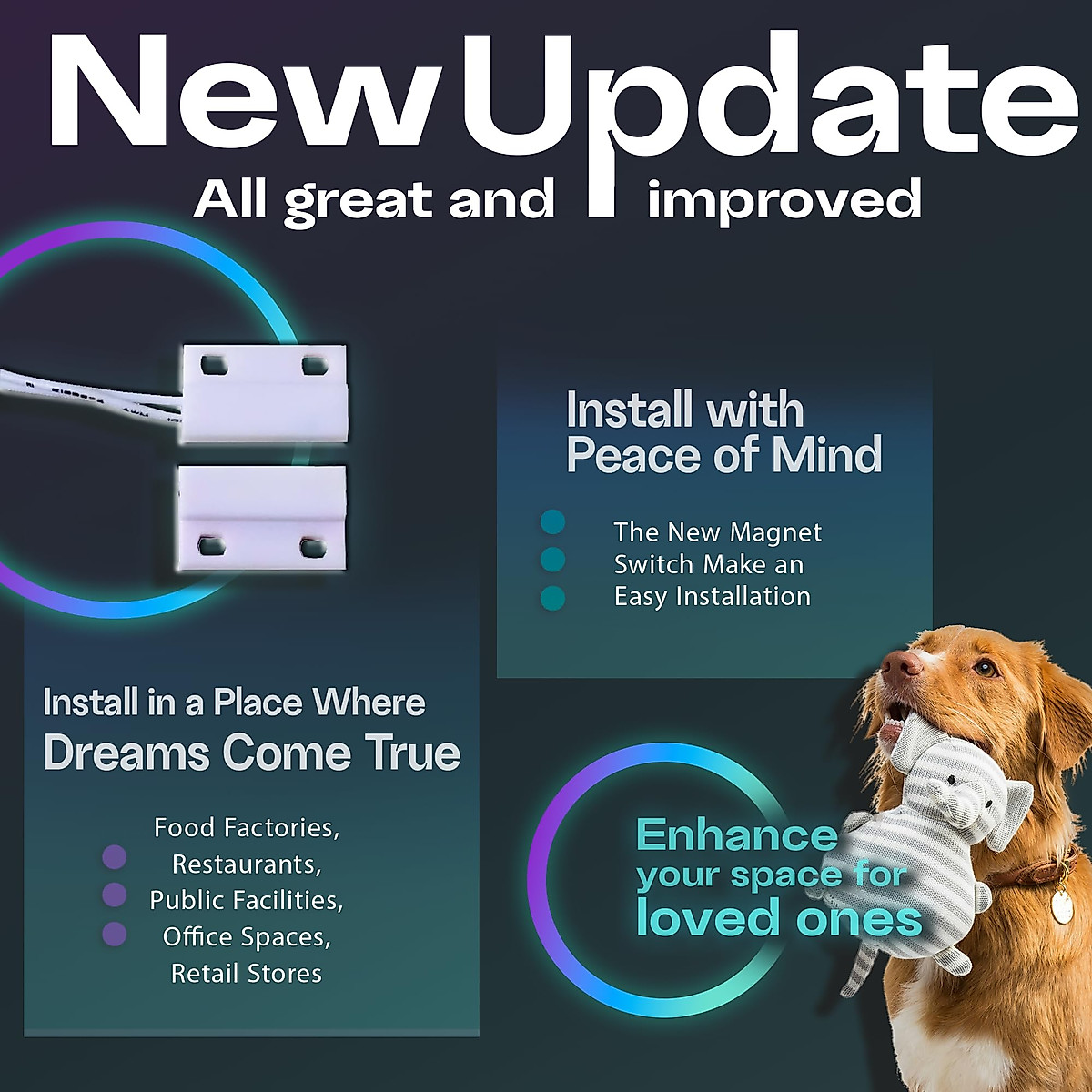 DuraSteel Wall Mounted Air Curtain Fan - Dark 36 Inch Air Door - UL Certified Heavy Duty - Commercial Super Power Indoor Over Door Fan with Door Magnetic Switch by Aerial Titan-1