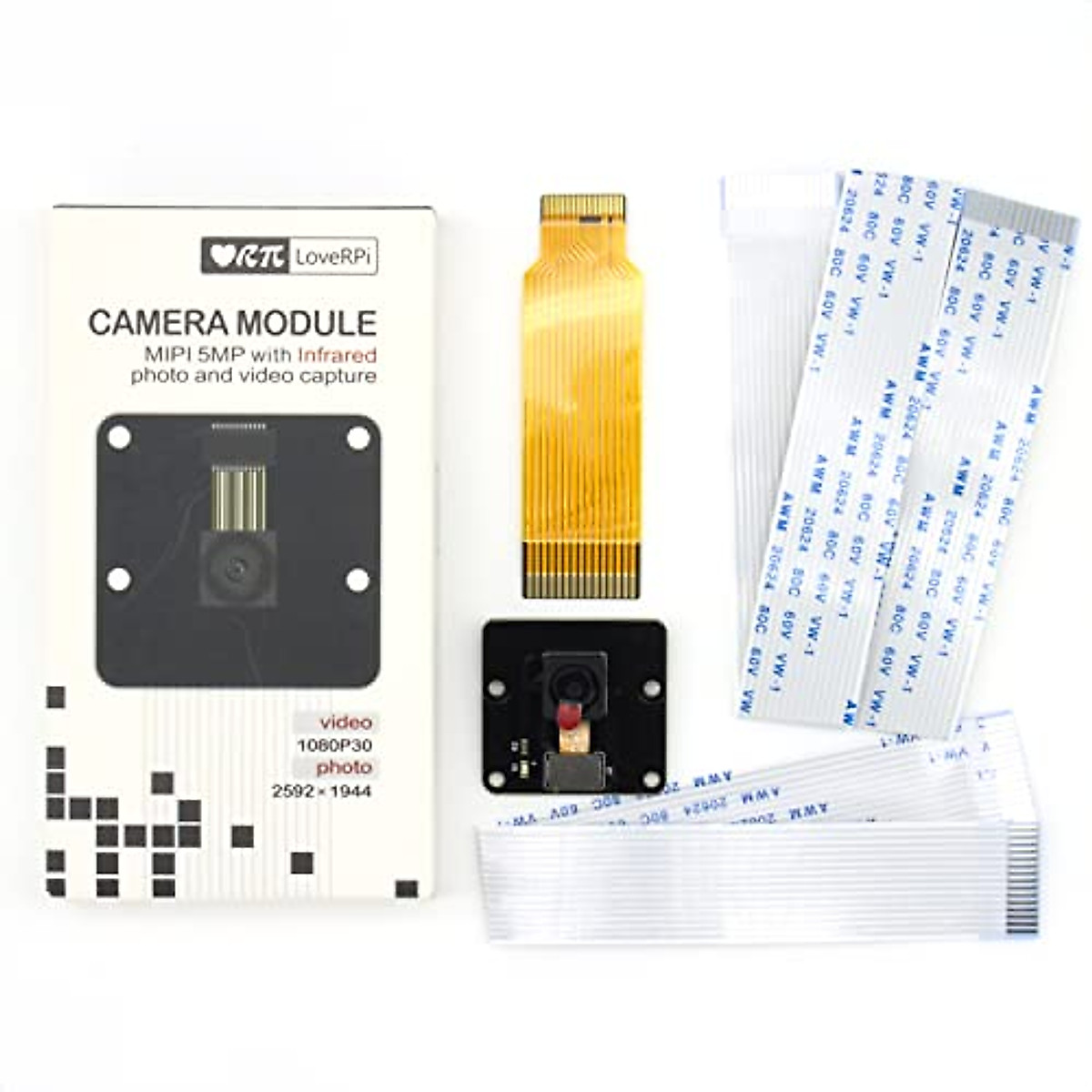 LoveRPi Noir Camera for Raspberry Pi 4/3/2/Zero W (5MP, No IR Filter)