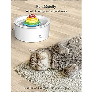 PETLIBRO 4 Packs Replacement Filters for Ceramic Cat Water Fountain, Quadruple Filtration Dishwasher Safe Quiet Pet Water Fountain, 50oz /1.5L, PLFF004