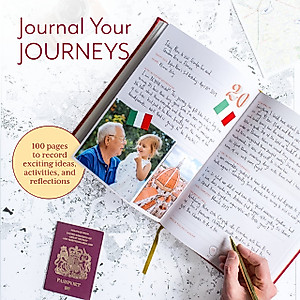 Paperoo The Amazing Bucket List Book & Unique Travel Guide - Undated Travel Journal with 2000+ Destination Ideas - Grey Fabric