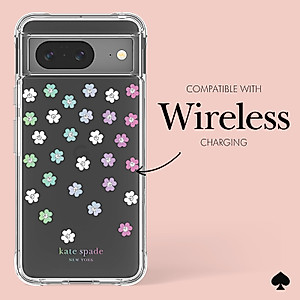kate spade new york Google Pixel 8 Case, Compatible with Wireless Charging - Scattered Flowers