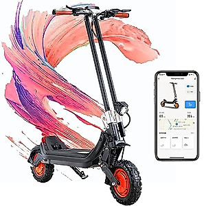 Electric Scooter for Adults with Smart APP - Folding Electric Scooter Dual 1200W Motor,Up to 37 MPH & 50 Miles Range,Removable 48V/20AH Battery,11" All Terrain Fait Tires Offroad Electric Scooter.
