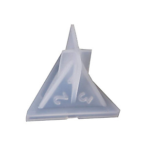 Wuliuen 7 Shapes Dice Fillet Square Triangle Dice Mold Dice Digital Game Silicone Mould White Transparent