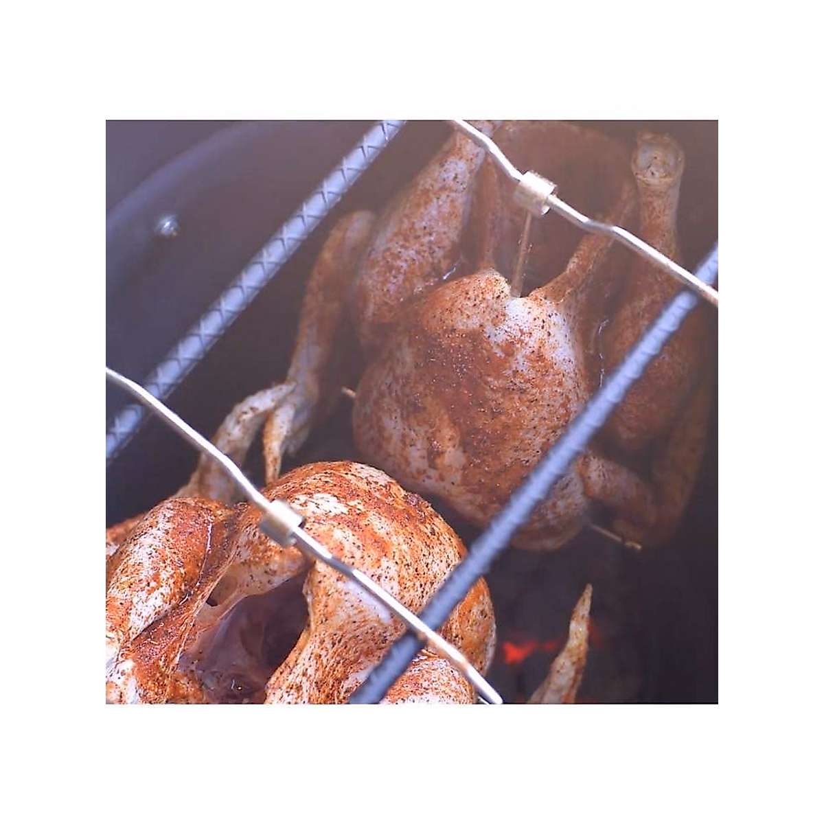 Pit Barrel Cooker Classic Package - 18.5 Inch Drum Smoker | Porcelain Coated Steel BBQ Grill | Includes 8 Hooks, 2 Hanging Rods, Grill Grate and More