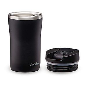 Aladdin Keeps Hot for 2.5 Hours-BPA-Free-Dishwasher Safe, Stainless Steel, Black, 0.25L