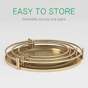 Vivevol Set of 3 Cake Stands, Cake Plate, Dessert Stand, Cupcake Stand for Parties, Home Decorating Stand Dessert Display(8” 10” 12”) Gold