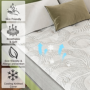 ZFHCBJ Twin Mattress 12+ inch, Twin Hybrid Mattress 12 inch in a Box Individually Pocket Springs，Twin Size Mattress Medium Firm for Good Night Sleep，Pressure Relief，CertiPUR-US Certified