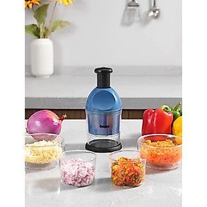 Geedel Food Chopper, Easy to Clean Manual Hand Vegetable Chopper Dicer, Dishwasher Safe Slap Onion Chopper for Veggies Onions Garlic Nuts Salads