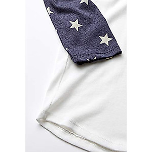 Alternative Kids' Big Baseball Printed eco-Jersey-Youth t-Shirt, Stars, YL