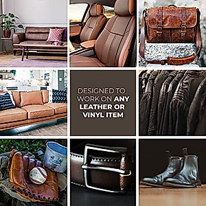 FORTIVO Leather and Vinyl Repair Kit Black, Black Leather Repair Kit, Leather Repair Kit for Car Seat, Leather Repair Kit for Furniture, Leather Paint, Leather Scratch Repair, Leather Couch Repair Kit