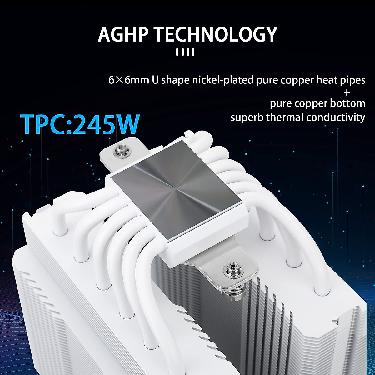Thermalright Peerless Assassin 120 White CPU Air Cooler, 6 Heat Pipes, Dual 120mm TL-C12W Fan, Aluminium Cover, AGHP Technology, for AMD AM4/AM5/Intel LGA 1150/1151/1155/1156/1200/1700/2011/2066