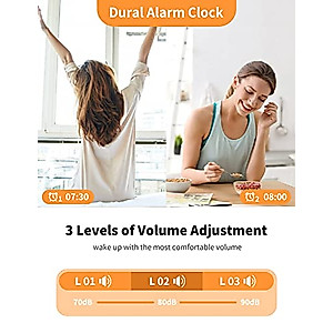 Netzu Digital Alarm Clocks for Bedrooms, Bedside Clocks with RGB Night Light, Rainbow Time, Large Display, Dual Alarm, Snooze, LED Desk Dimmable Alarm Clock for Kids Teens (Black)