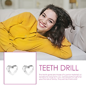 POPETPOP Teeth Jewelry, Tooth Gems Kit, Removable Tooth Ornaments Teeth Diamond for DIY Tooth Decor Nails Decor 10pcs