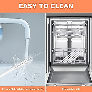 Replacement Straws Compatible with Zak Kids Water Bottle-15.5oz and 16 oz Zak Kids Cup Include 5 BPA-FREE Straws and 1 Straw Cleaning Brush and 1 Silicone Boot(15.5/16OZ)