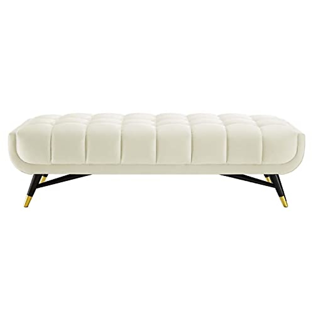 Modway EEI-4241 Adept 60" Performance Velvet Bench in Ivory, 60 Inches