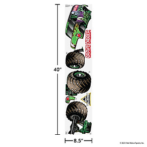 Wall Palz Monster Jam Grave Digger Wall Decal - Monster Jam Wall Stickers with 3D Augmented Reality Interaction - 23" Monster Jam Grave Digger Monster Truck Wall Decorations