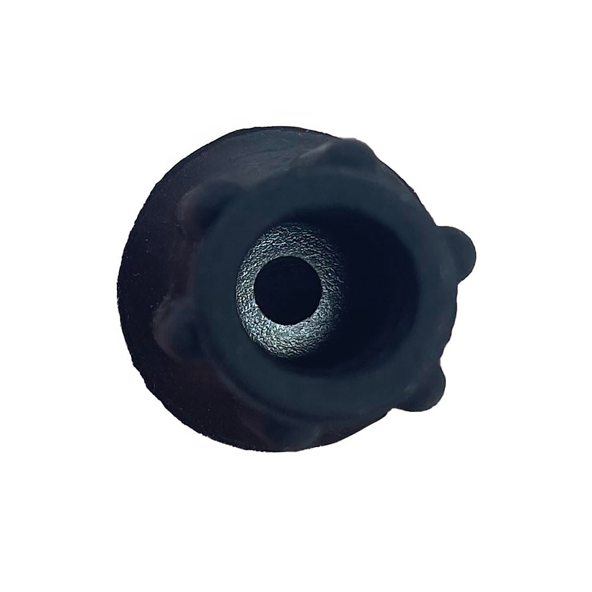 2 Pack Steel Reinforced 3/8 inch Rubber Tips- Cane, Crutch or Chair CTR-375-B, BLACK