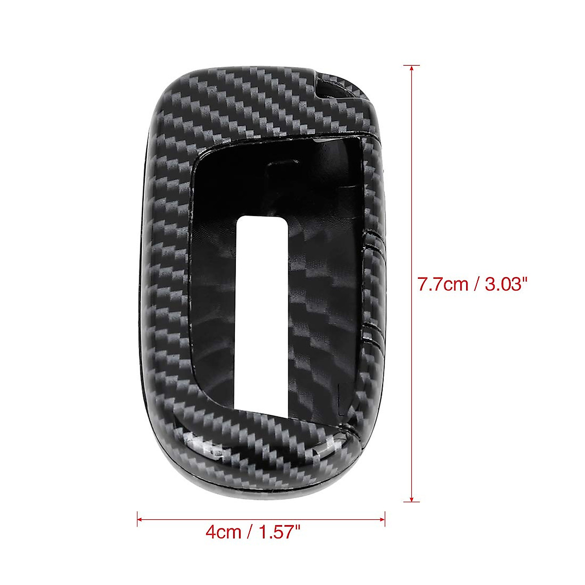 X AUTOHAUX TPU Car Smart Key Remote Flip Fob Cover Shell Protective Case for Jeep Carbon Fiber Pattern