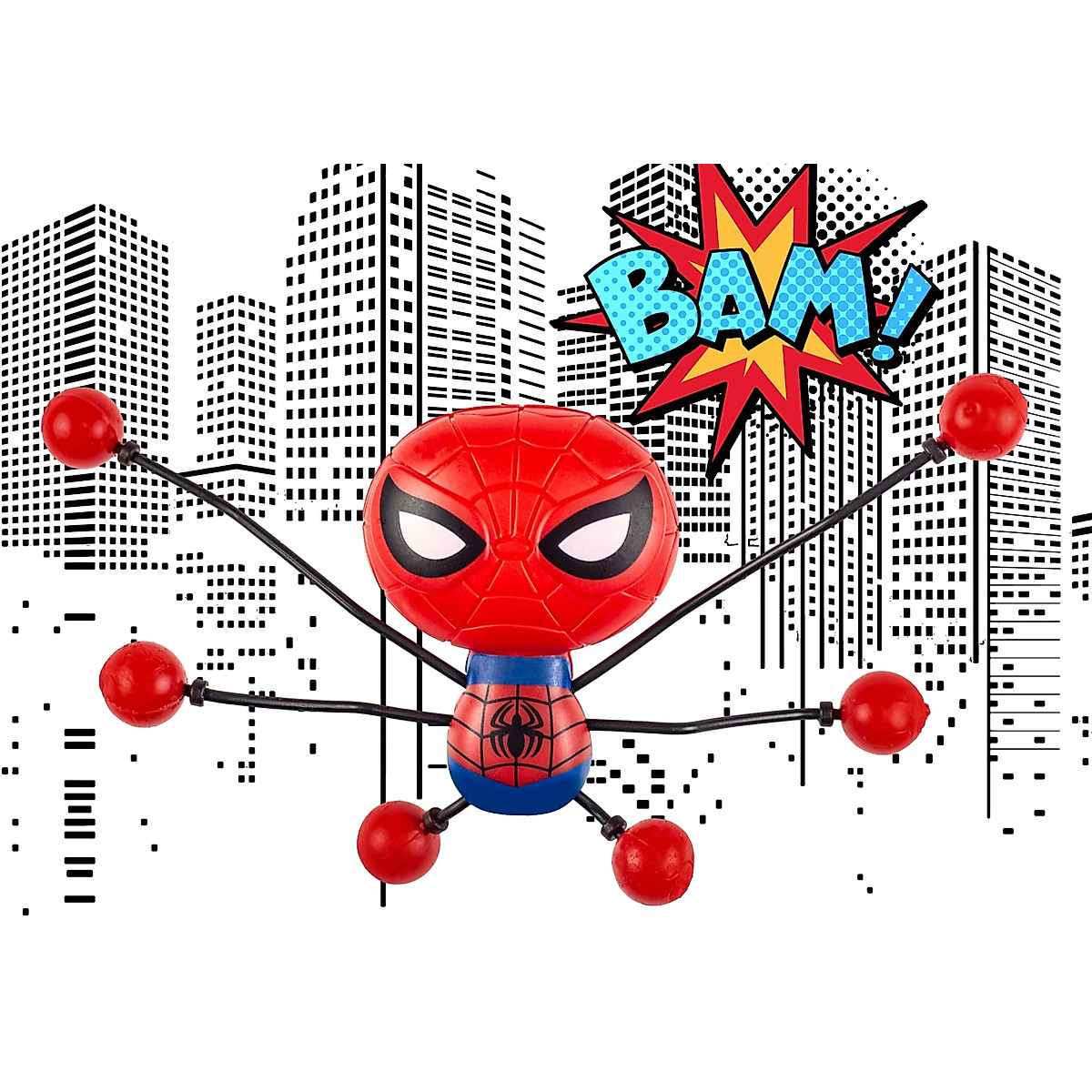 JA-RU Spiderman Stretchy Window-Crawler (2 Units) | Wall-Climber and Window Walker-Rolling Sticky Toys | Marvel Avengers Superhero Fidget Toys | Toys and Novelty Toys for Kids. 6812-2