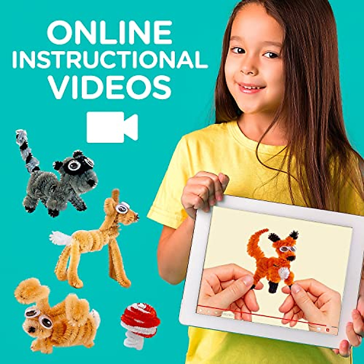 Art and Crafts Kit for Kids Ages 8-12, Create and Display Animals, Kit Includes Supplies & Instruction, Best Craft Project for Kids Ages 7,8,9,10,11,12 Great Gift!