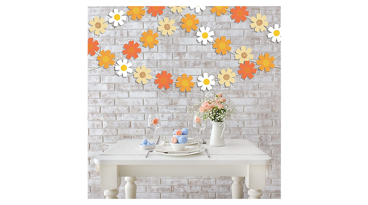 Daisy Groovy Boho Party Banners & Retro Hippie Decor