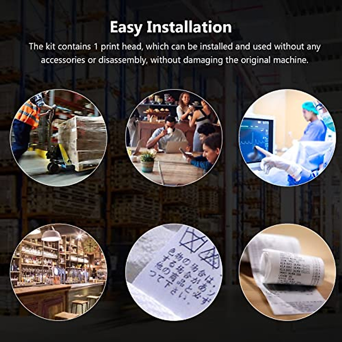 ciciglow Replacement Printhead for HP Officejet Pro, 934 935 ABS Durable Printer Head, Easy to Install, for HP Officejet Pro 6230 6830 6815 6812 6835 Print