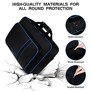 Alltripal Carrying Case Compatible with PlayStation 5 Console, Case Travel Bag & Protective Shoulder Storage Bag for PS5 Disc/Digital Edition Headset/Controller/Stand/Game Cards & Accessories