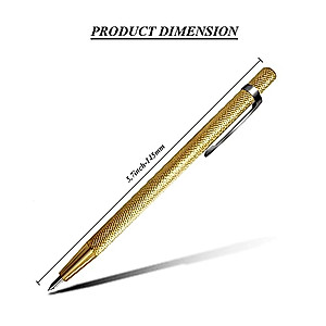 Tungsten Carbide Tip Scriber Marking Engraving Pen for Stainless Steel, Ceramics and Glass Carving (Gold)