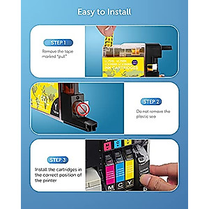 Compatible Ink Cartridges Replacement for Brother LC75XL LC79XL Work with Brother MFC-J280W MFC-J425W MFC-J430W MFC-J6510DW MFC-J6710DW MFC-J6910DW MFC-J5910DW MFC-J625DW MFC-J600DW J835DW Printer