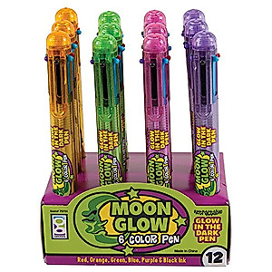 Raymond Geddes Moon Glow 6-in-1 Retractable Pens (Pack of 12)