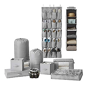 DormCo 11PC Complete Organization Set - TUSK® Storage - Gray