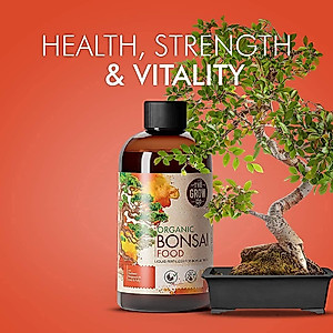 Bonsai Plant Food - Organic Liquid Fertilizer - Gentle Formula for Long Term Health - Excellent for All Live Indoor and Outdoor Bonsai Tree Plants in Pots (8 oz)