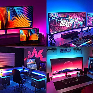 Avatar Controls TV LED Backlights, 9.8FT Smart LED Lights for Behind TV with Music Sync 16 Million Colors Changing RGB Strip Lights Works with Alexa Google Home for 40-60 inch TVs, WiFi APP Control