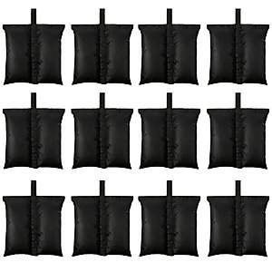 Sratte 12 Tent Weight Bags Canopy Weights Sand Bags Waterproof Canopy Tent Sandbags for Pop up Canopy Tent Legs Patio Gazebo Umbrella Base Pool Ladder Outdoor Sand Bags