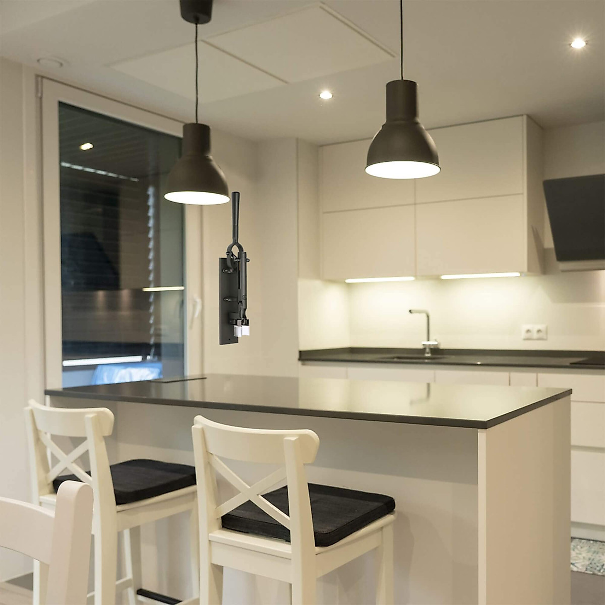 BOJ Professional Wall Mounted Wine Bottle Opener US (Black)